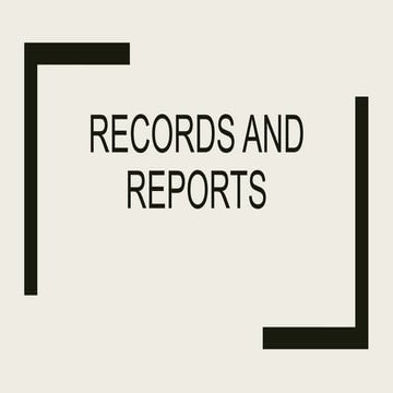 records in nsg department | PPTX