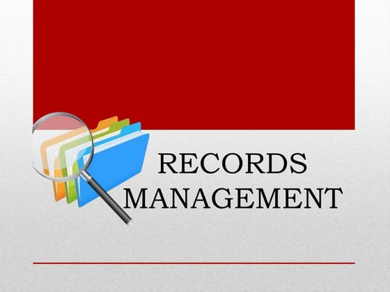 Records management ppt | PPTX