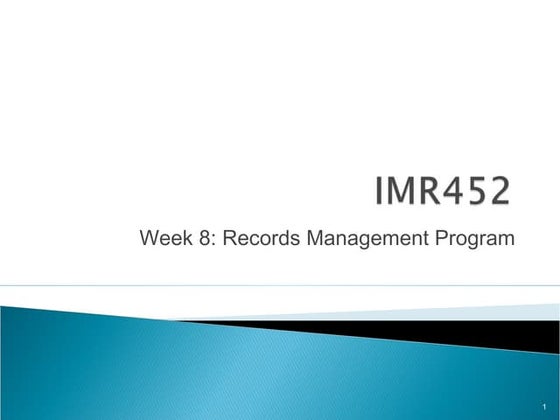 Records management ppt | PPTX
