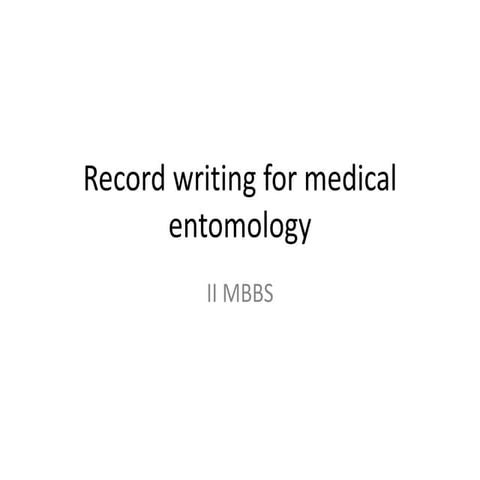 II MBBS Practical Class - record writing guidelines for Medical ...