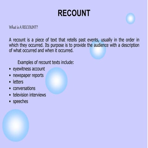 RECOUNT.ppt