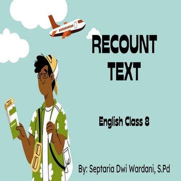 "Recount Text" material for 8th grade students | PPTX