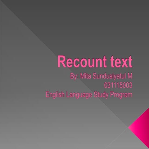 Recount text ppt | PPT