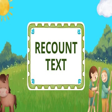 Recount Text Presentation In Blue Green Watercolor Style.pptx