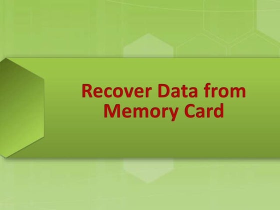 Recover Deleted Files from Hard Drive | PPT