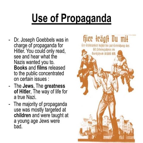 How did the nazis use propaganda during wwii