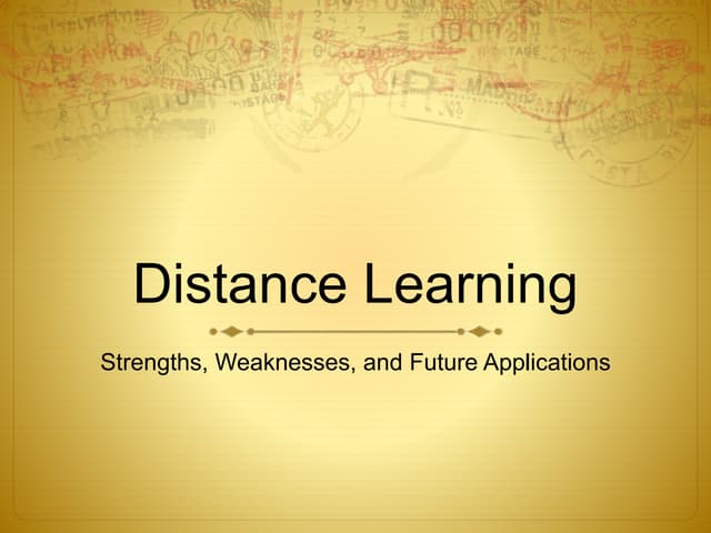 Distance Learning | PPTX