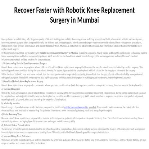 Role of Artificial Intelligence in Robotic Knee Replacement.pptx