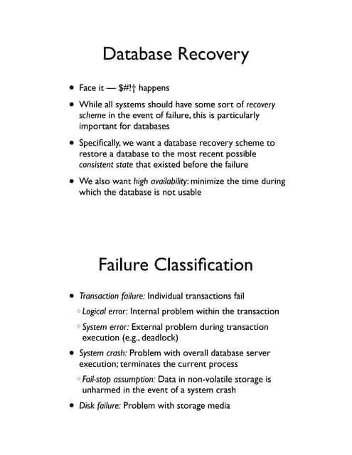 Recovery techniques | PPT