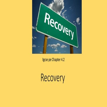Recovery igcse physical education and health | PPTX | Physical Therapy ...