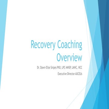 Recovery Coaching Certification Track | PPTX