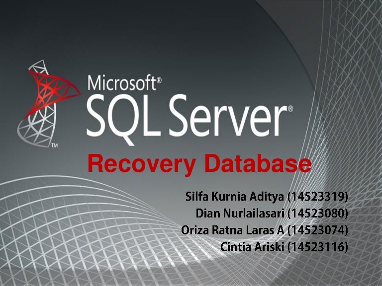 Recovery database sql server