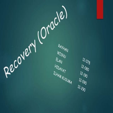 Recovery (Oracle) | PPTX