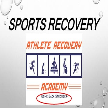 Recovery Sports Science dalam cedera olahraga | PPTX