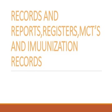 record and report | PPT