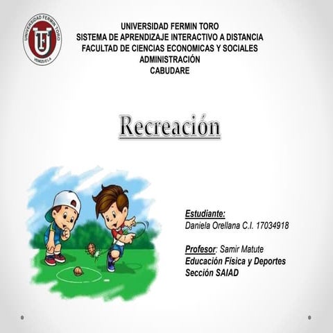 La recreacion | PDF