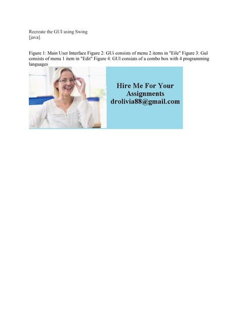 Recreate The Gui Using Swing Java Figure 1 Main User Interface Fpdf