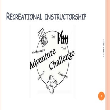 Recreational safety and risk management plan | PPTX