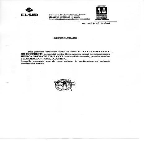 Recomandare ELSID | PDF