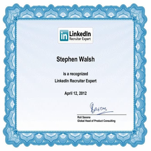 Recruiter Expert Certificate | PDF