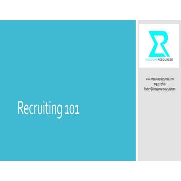Recruiting 101 | PPTX