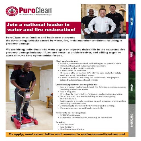 PuroClean is now hiring! (Philadelphia/Delco) | PDF