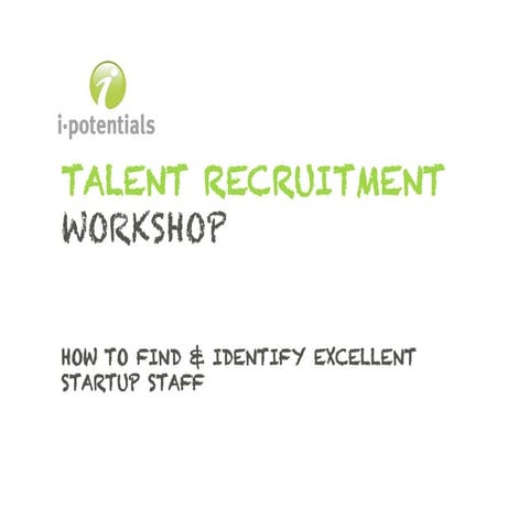 Recruiting Workshop - Startup Week Vienna 2011 | PDF | Resume Writing ...