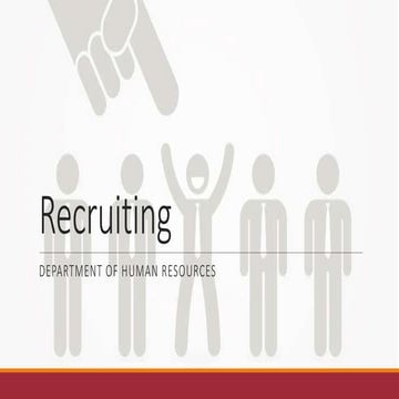 Recruitment 101 Project | PPT