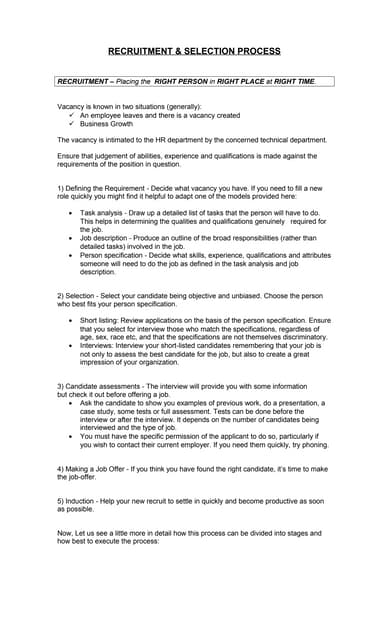 Recruitment Process | PPT