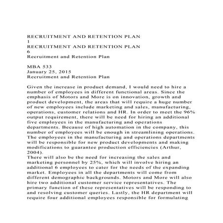 RECRUITMENT AND RETENTION PLAN .docx