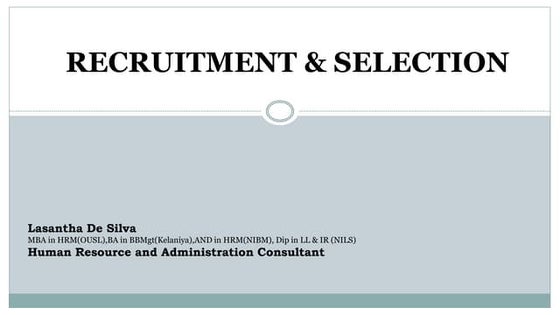Recruitment & Selection process in Tesco | PPT