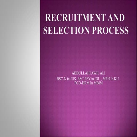 Recruitment and selection process | PPTX
