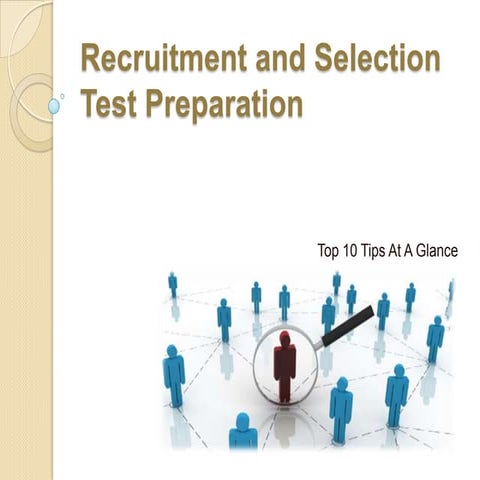 Recruitment and selection test preparation | PPT