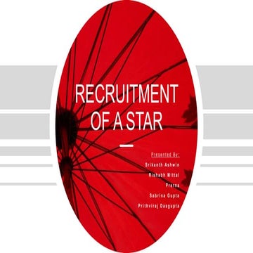 Recruitment of a star | PPTX