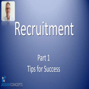 Recruitment Part 1 Tips For Success Slideshare | PPT