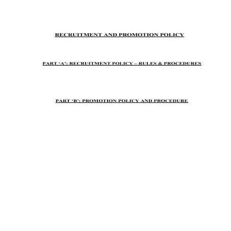 Recruitment policy and procedure | PDF