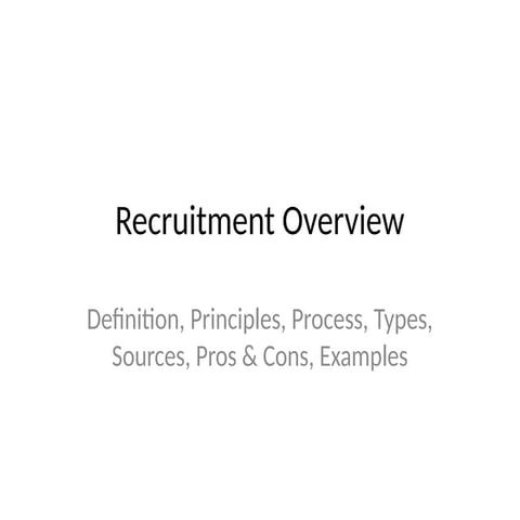Recruitment Presentation ppt for bba student | PPTX