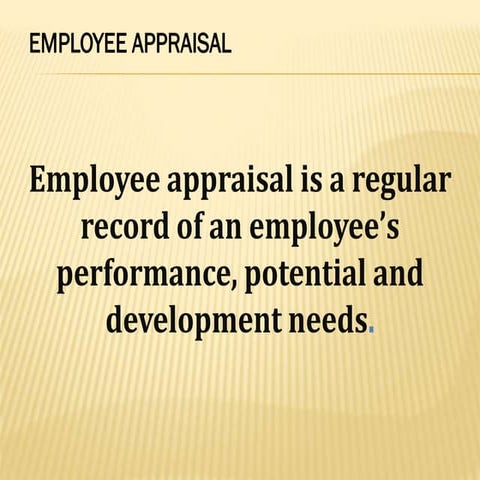 Recruitment process of us demin employee apraisal | PPT