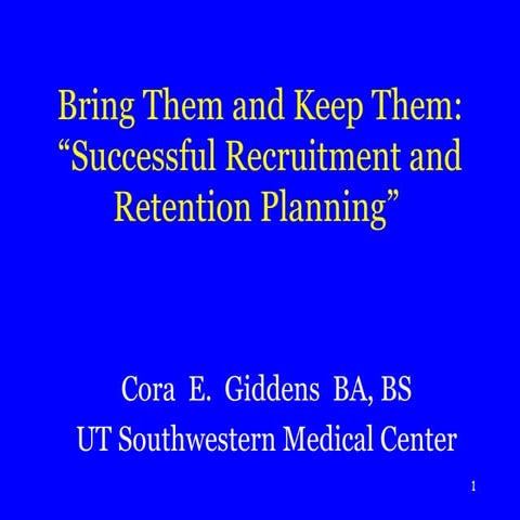 Recruitment & Retention Presentation | PPT