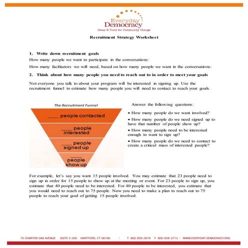 Recruitment Strategy Worksheet | DOCX