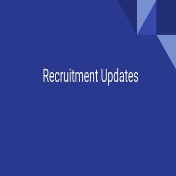 Recruitment updates | PPT
