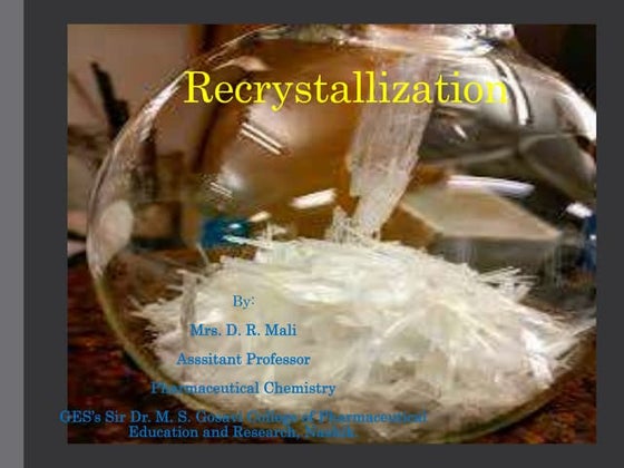 Experiment 4 purification - recrystallization of benzoic acid | PDF ...