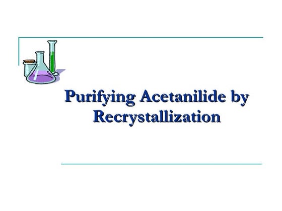 Experiment 4 purification - recrystallization of benzoic acid | PDF ...