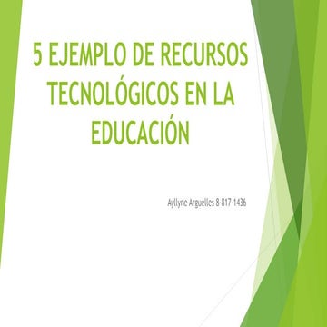 Ejemplos de recursos tecnológicos | PPTX