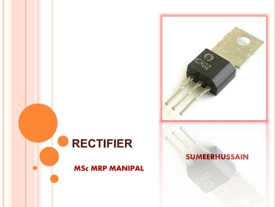 Power point presentation on Full wave rectifiers | PPTX