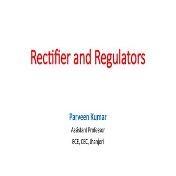 Rectifier and regulators working construction and working | PPT