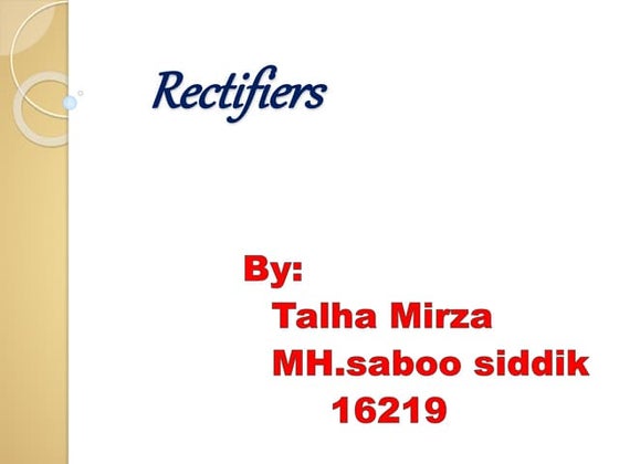 Rectifier class 12th physics investigatory project | PDF