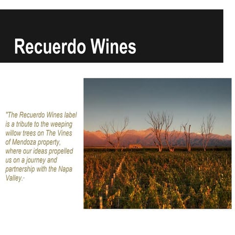Recuerdo wines | PDF