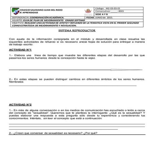 Recuperacion Septimo II Periodo | DOCX
