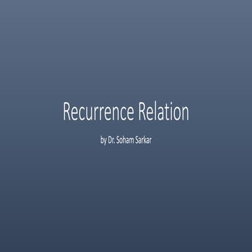 Recurance relation | PDF